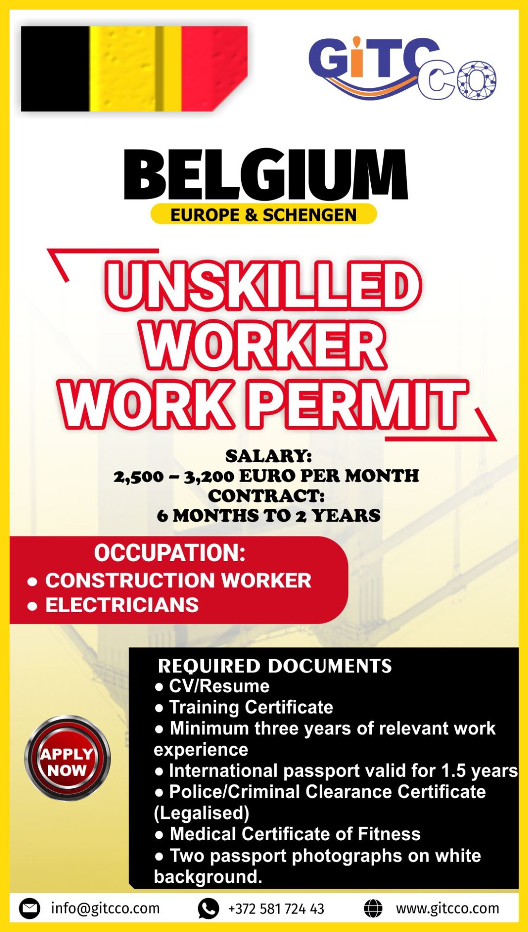 WORKING PERMIT :: Gitcco