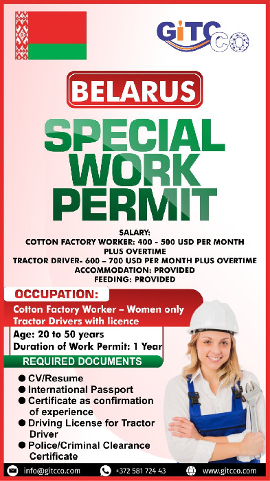 Belarus Special Work Permit :: Gitcco
